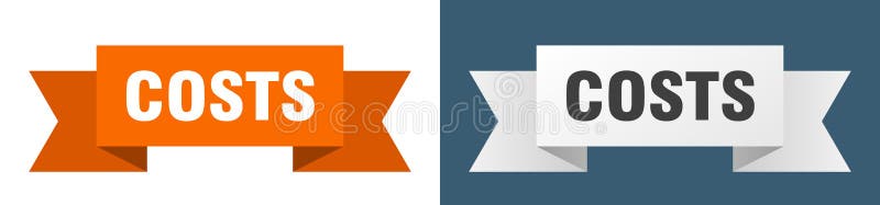 Costs Ribbon. Costs Isolated Paper Sign. Banner Stock Vector ...