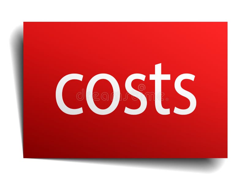 Costs sign stock vector. Illustration of banner, square - 122520267