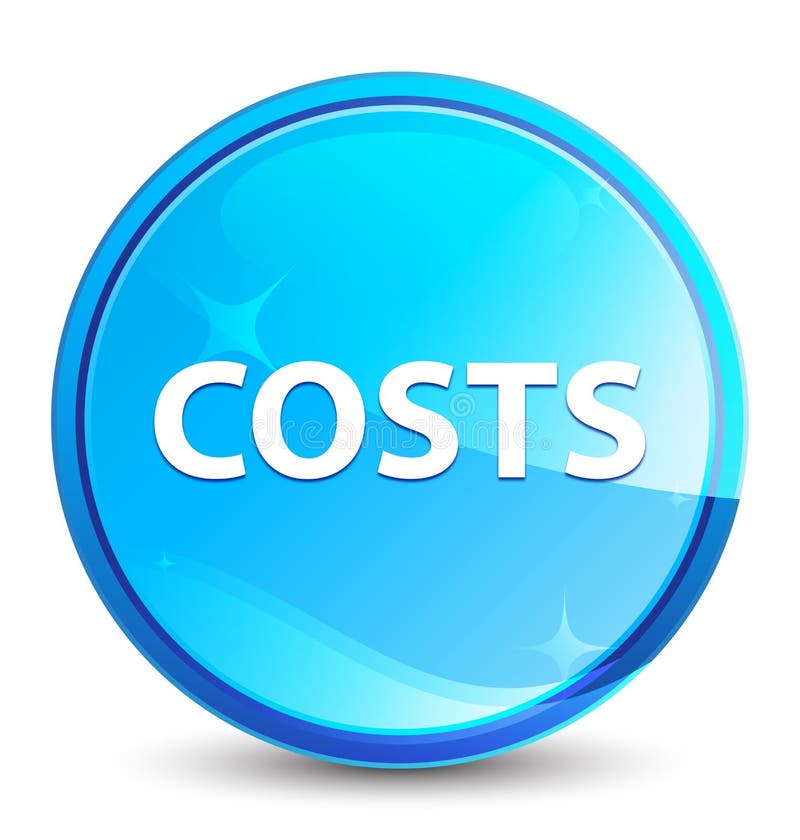 Costs Splash Natural Blue Round Button Stock Vector - Illustration of ...