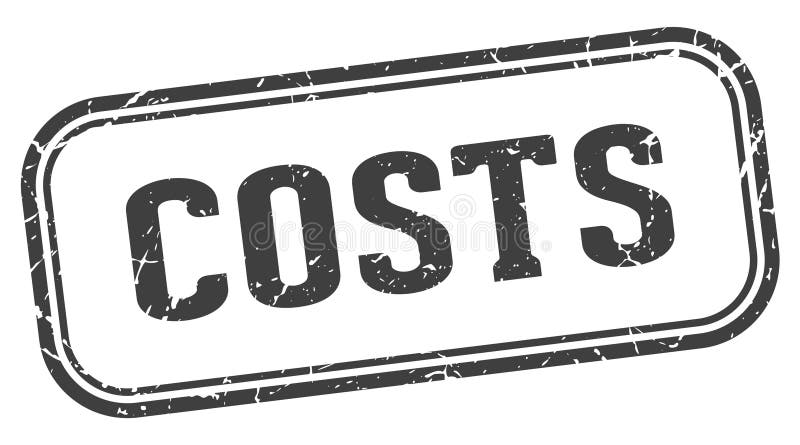Costs Stamp. Costs Rectangular Stamp on White Background Stock Vector ...