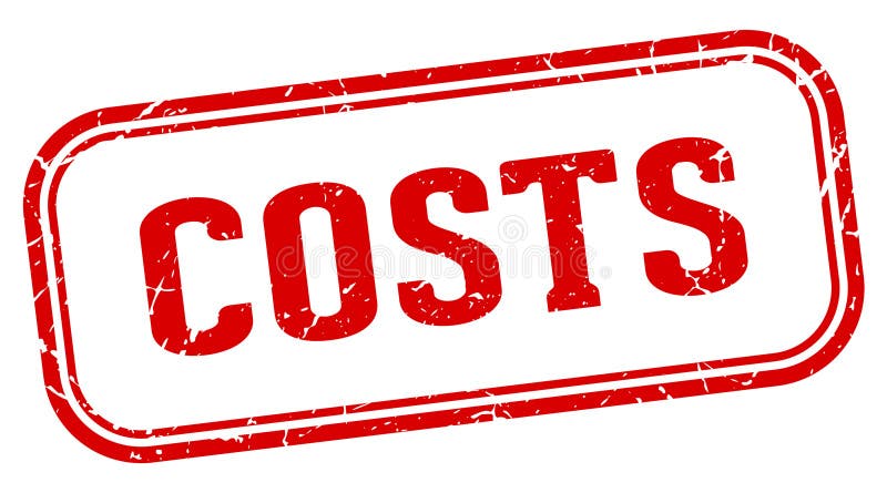 Costs Stamp. Costs Rectangular Stamp on White Background Stock Vector ...