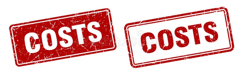Costs Stamp Set. Costs Square Grunge Sign Stock Vector - Illustration ...