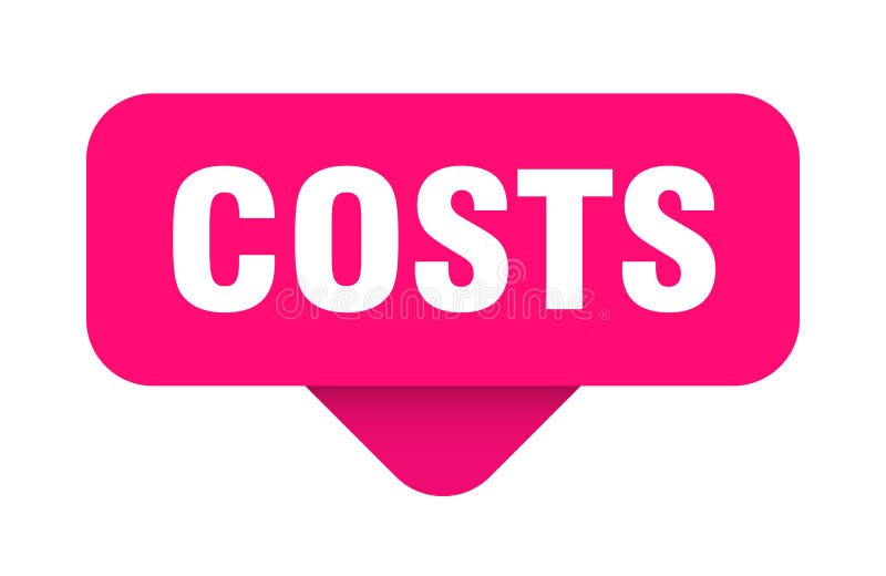 Costs Sticker. Costs Sign on Transparent Background Stock Vector ...