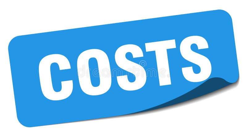 Costs sticker. costs label stock vector. Illustration of isolated ...