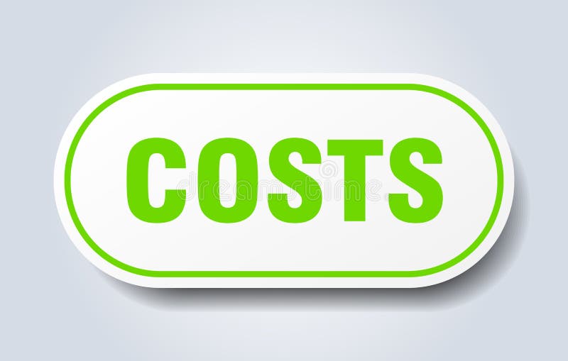 Costs sticker. stock vector. Illustration of seal, sign - 197151389