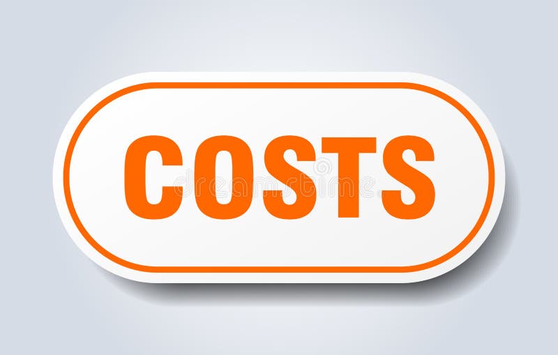 Costs sticker. stock vector. Illustration of white, costs - 197153561