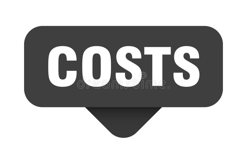 Costs Sticker. Costs Sign on Transparent Background Stock Vector ...