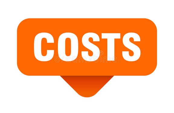 Costs Sticker. Costs Sign on Transparent Background Stock Vector ...