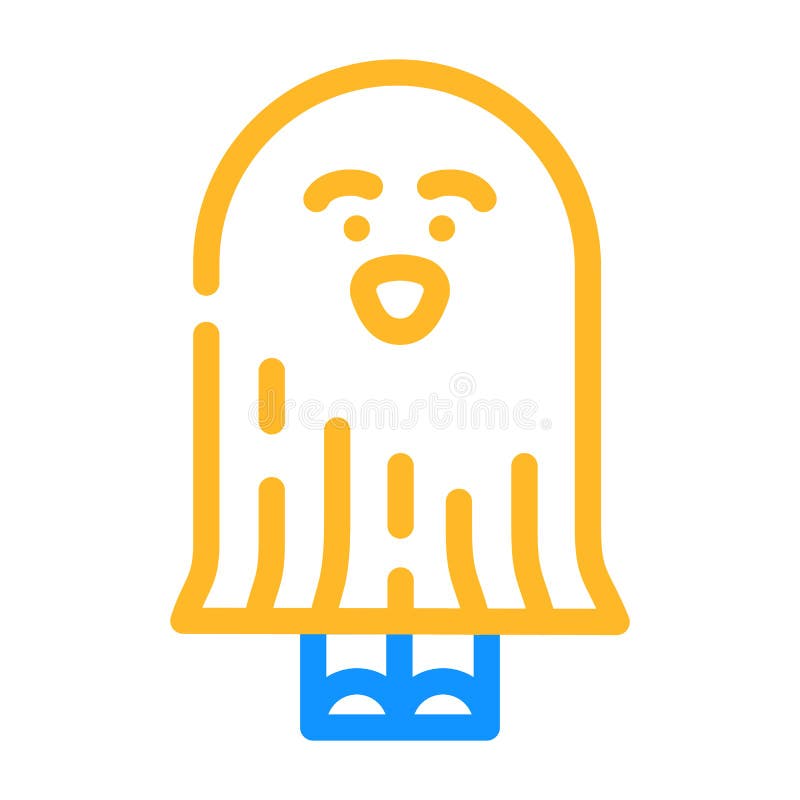 Costume Ghost Color Icon Vector Illustration Stock Vector Illustration Of Fear Monster 265940013