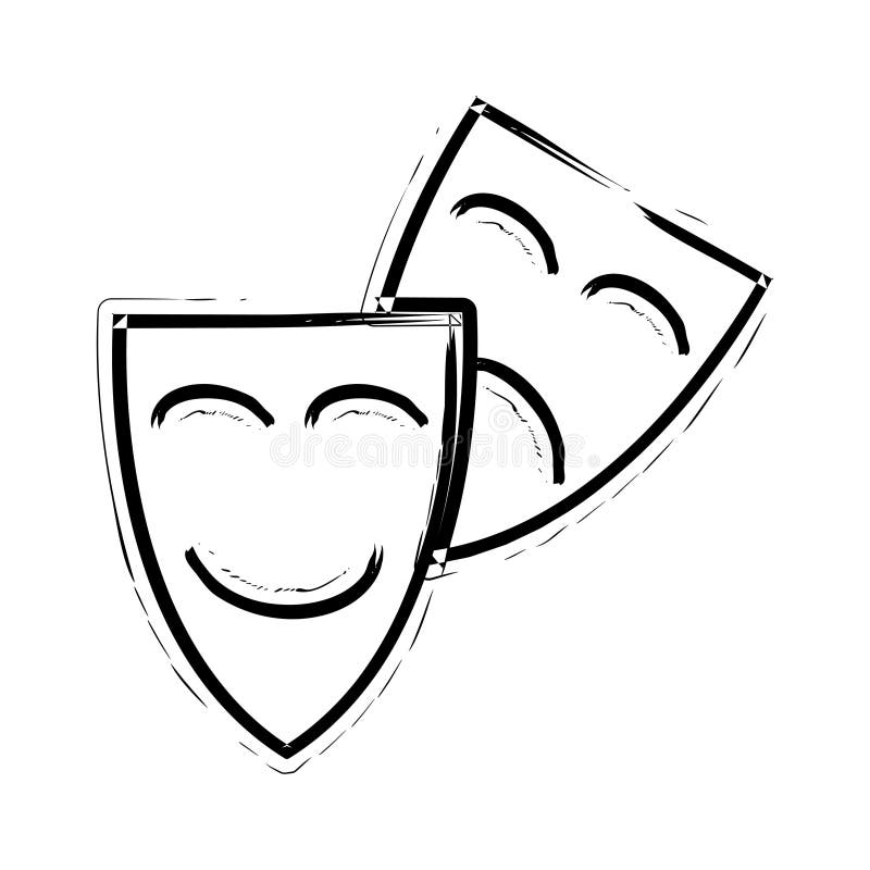 Costume mask icon stock illustration. Illustration of costume - 100517708