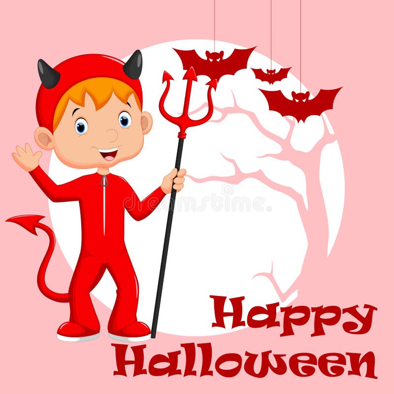 Costume Mignon De Diable Rouge Illustration Stock - Illustration du ...