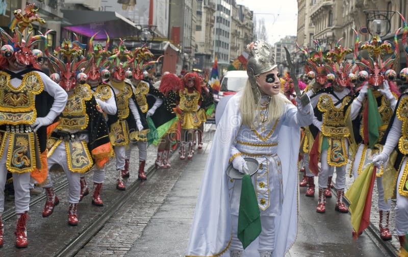 Costumed Dancers at a Street Parade - Demon Warriors Editorial Image ...