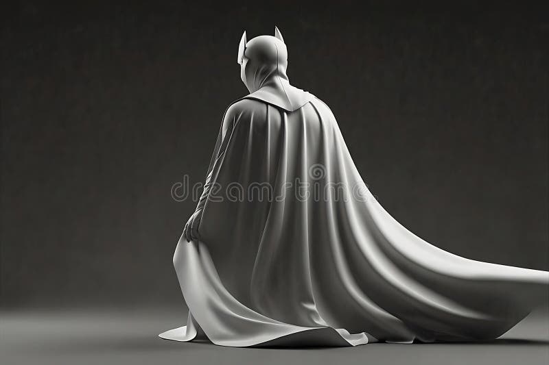 Costumed Figure Standing Dramatically in Studio Back View Stock ...