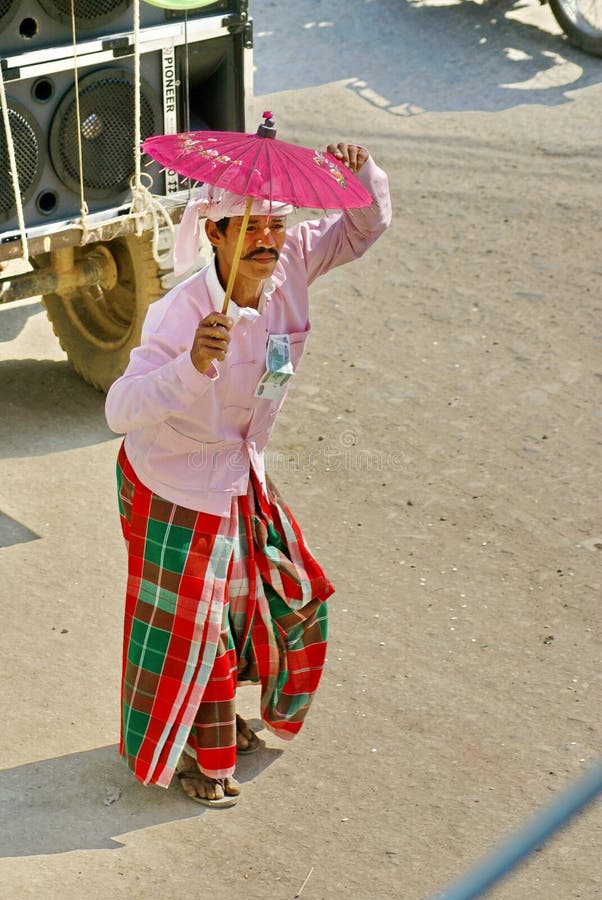 Costumed Man in a Parade in Myanmar Editorial Stock Photo - Image of ...