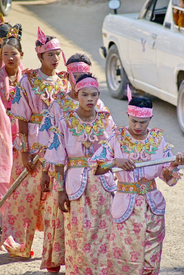 Costumed Men in a Parade in Myanmar Editorial Photo - Image of buddhist ...