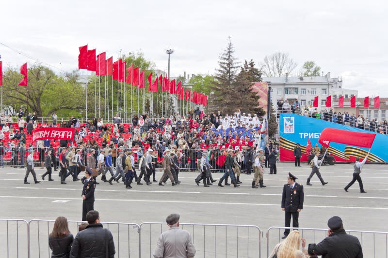 Costumed Presentation in Honor of Annual Victory Day Editorial Image ...