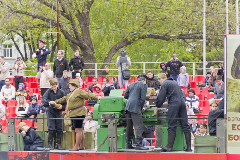 Costumed Presentation in Honor of Annual Victory Day Editorial Image ...