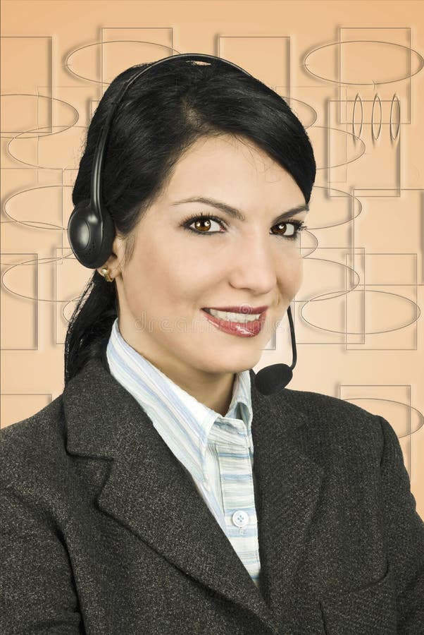 Costumer support operator stock photo. Image of center - 263506058