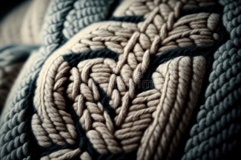 Cosy Knitted Background. Sweater Texture Generative Backdrop Stock ...