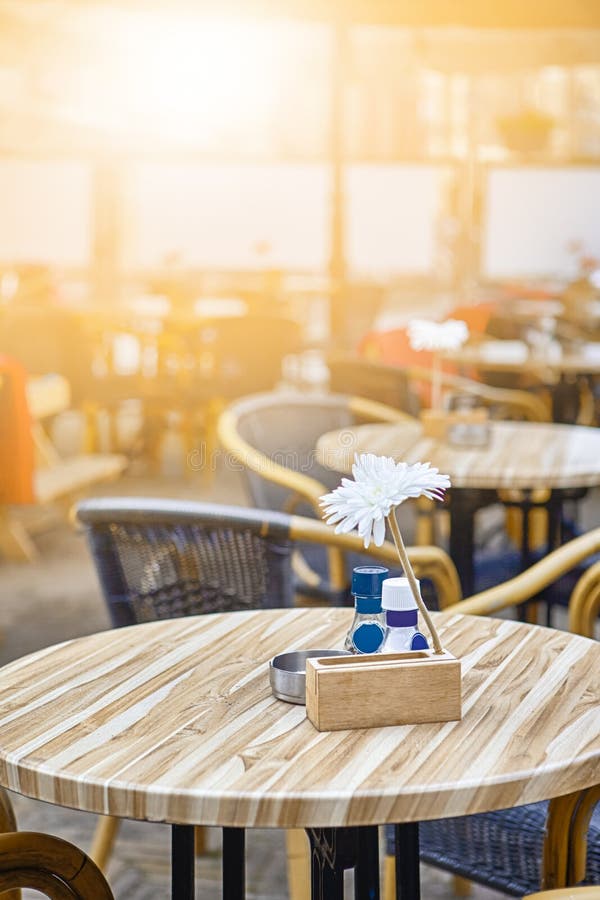 Cosy Relaxing Open Air Restaurant in Small Dutch City Stock Image ...