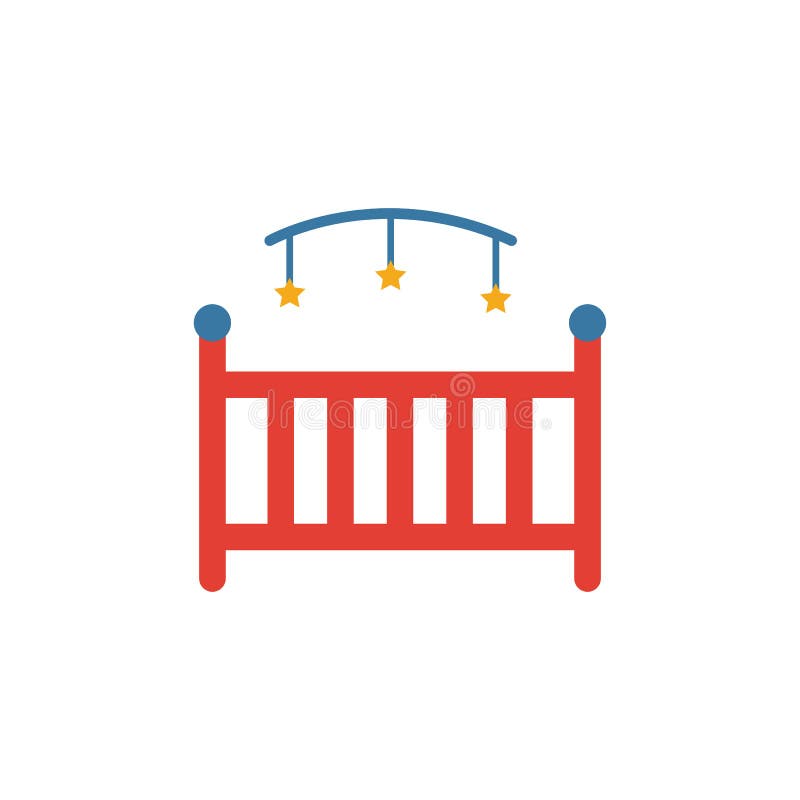 Cot Icon. Simple Element from Baby Things Icons Collection Stock ...