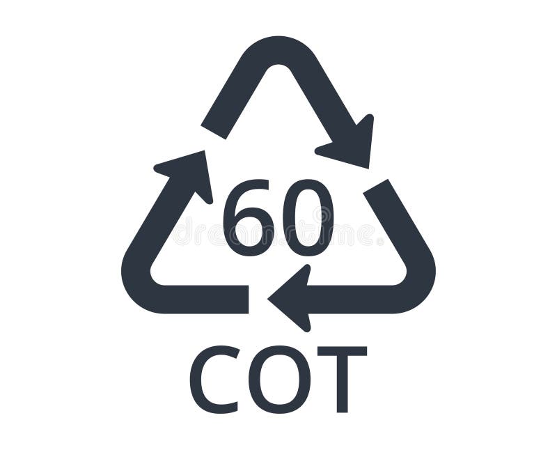 60 COT Symbol for Organic Material. Concept of Ecology and Packaging ...