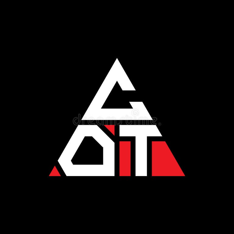 COT Triangle Letter Logo Design with Triangle Shape. COT Triangle Logo ...