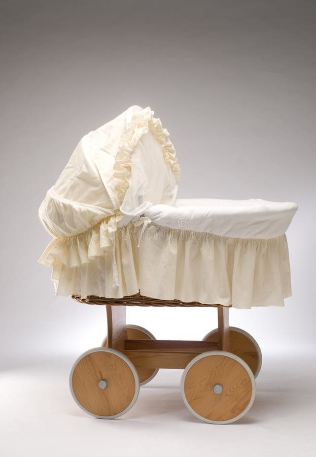 Cot from Wood for Small Baby Stock Image - Image of wood, cradle: 10910673