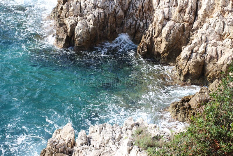 Cote d`azur stock photo. Image of tree, view, village - 103888794