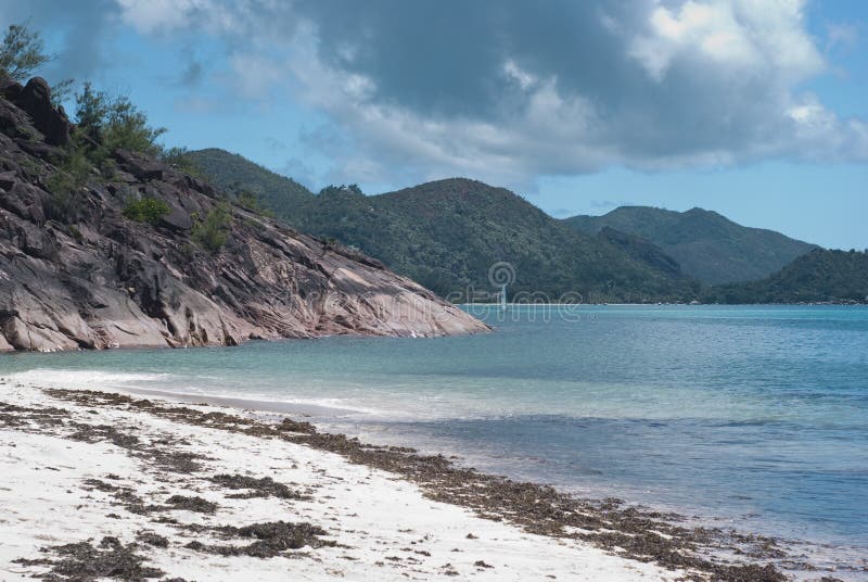 Cote D or Beach Praslin Seychelles Stock Image - Image of idyllic ...