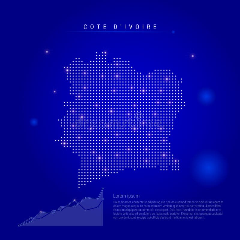 Cote D`Ivoire People Icon Map. Stylized Vector Silhouette of Ivory Coast. Population Growth and ...