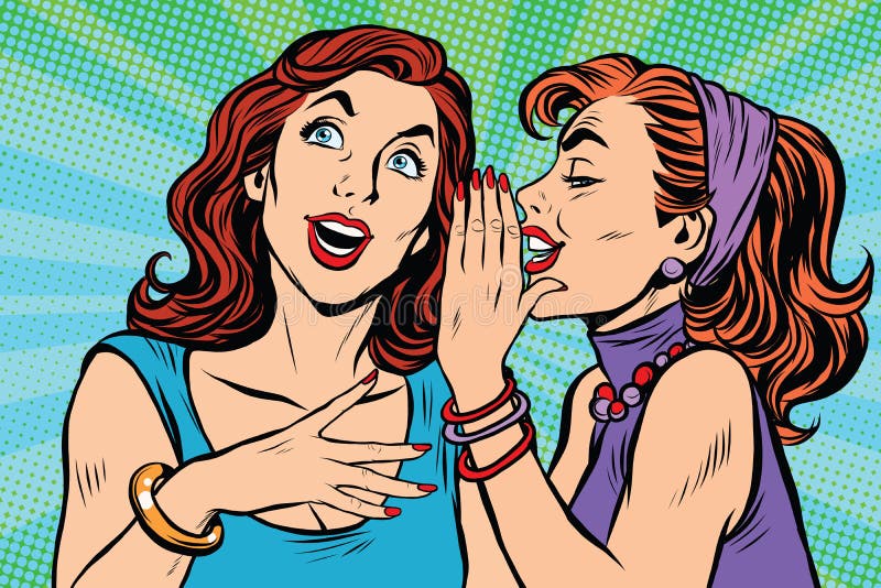 Cotilleo De Dos Novias De Las Muchachas Ilustración del Vector ...