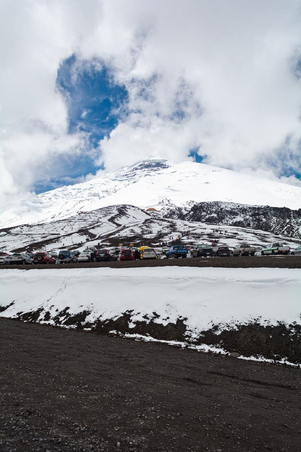 Cotopaxi Volcano with Lots of Snow Stock Photo - Image of winter ...