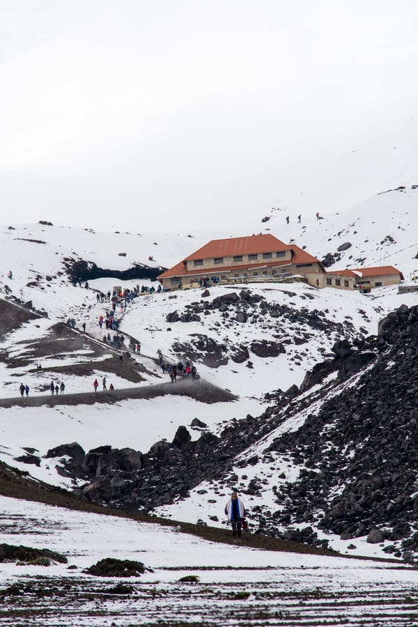 Cotopaxi Volcano Near a House Stock Image - Image of winter, cotopaxi ...