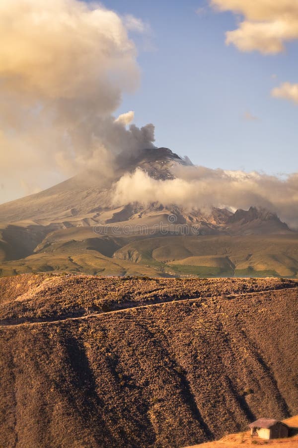Cotopaxi Volcano Powerful Day Explosion Stock Image - Image of flow ...