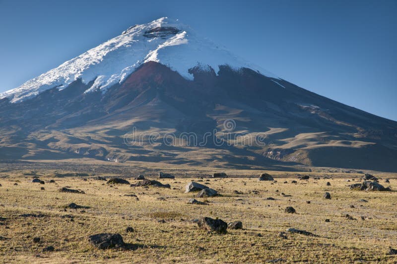 Cotopaxi-Vulkan in Ecuador stockbild. Bild von gletscher - 15790389