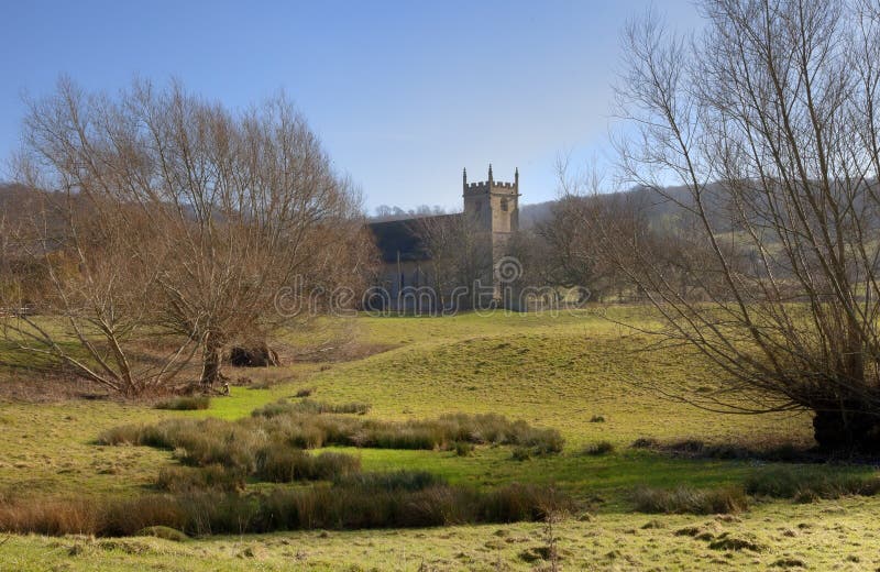 Cotswold church stock image. Image of winter, england - 35282669