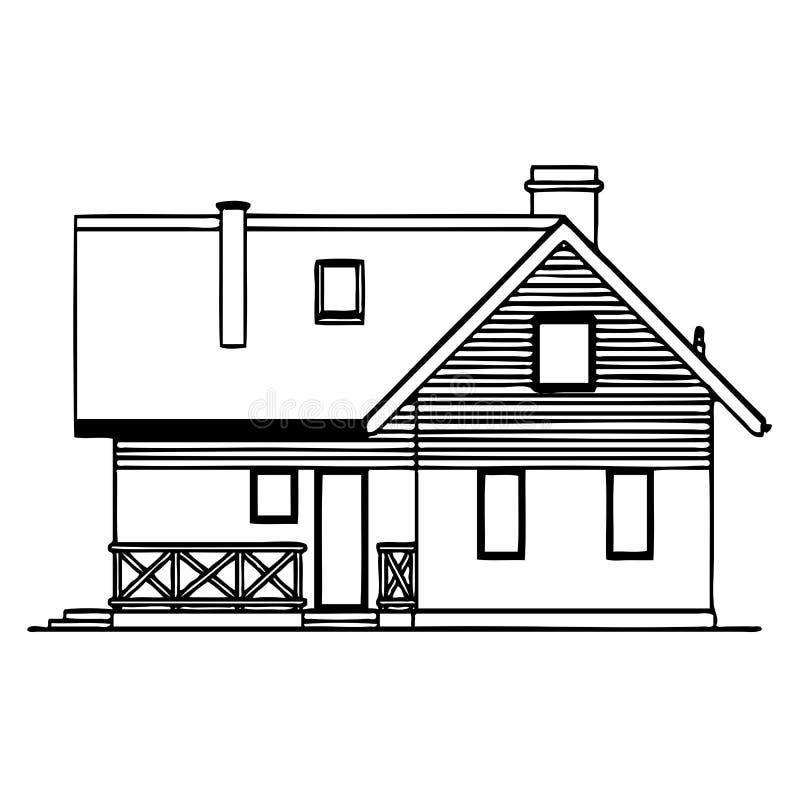 Modest House stock vector. Illustration of cottage, vector - 12025567
