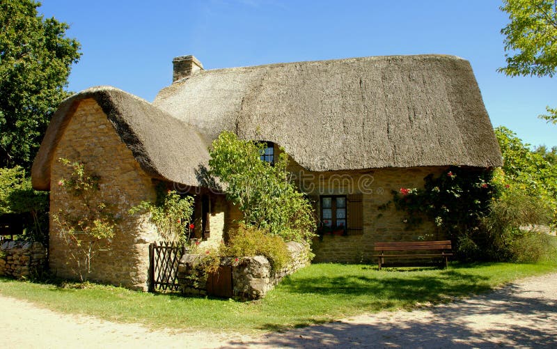 Cottage stock image. Image of france, spring, summer, bretagne - 7857397