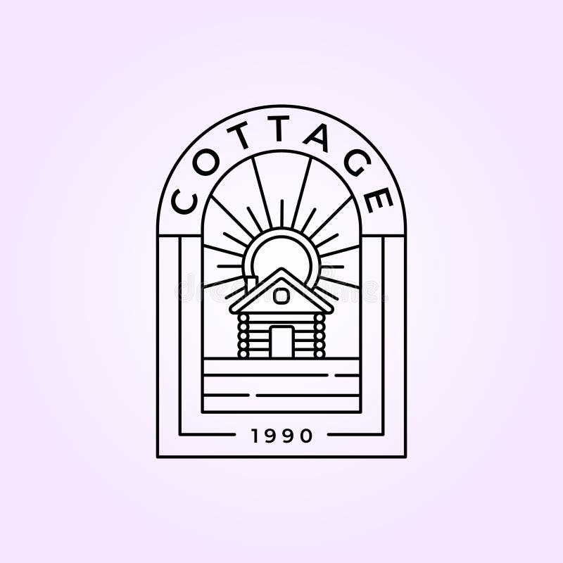 Cottage Logo Vector Minimalist Line Art Design Stock Vector ...