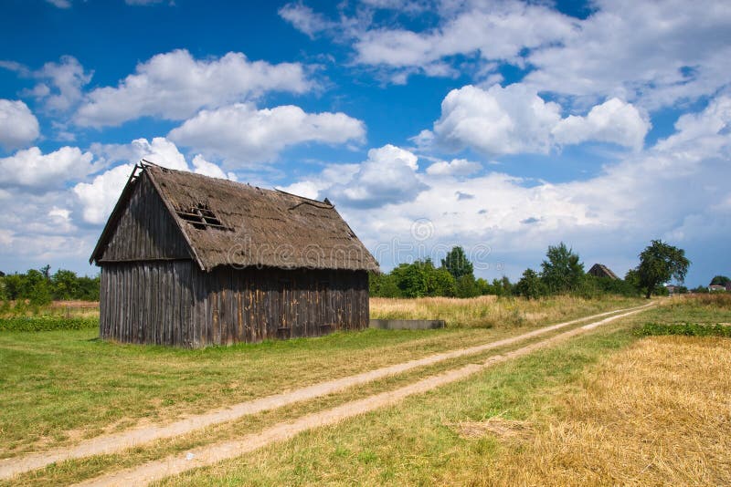 Cottage barn stock image. Image of summer, perspective - 6211549