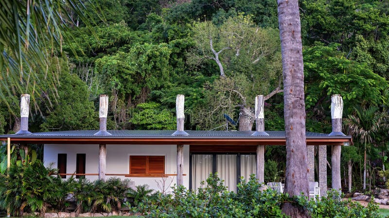 Unique Architecture Cottage on the Beach Stock Image - Image of freedom ...