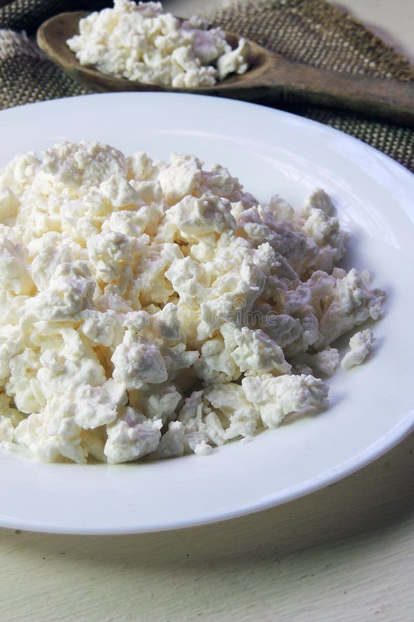 Cottage cheese with jam stock image. Image of life, homemade - 87686865