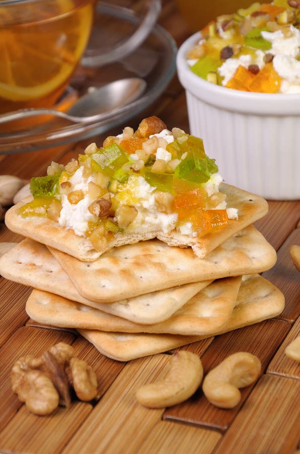 Cottage Cheese with Jam and Marmalade Stock Image - Image of appetizer ...