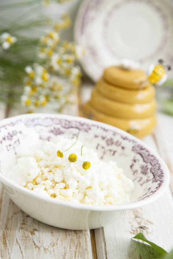 Cottage cheese stock image. Image of honey, yellow, leaf - 64247133