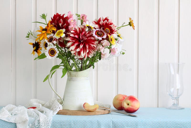 Cottage Core. Still Life with Flowers. Stock Image - Image of plant ...