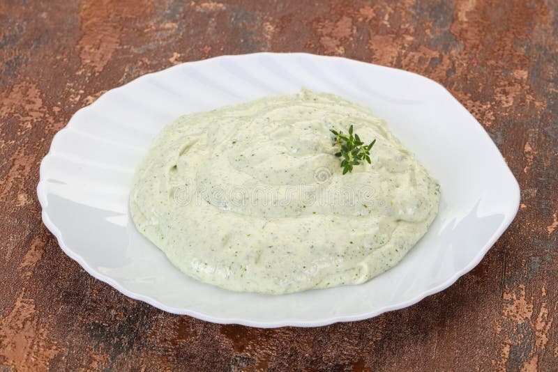 Cottage Cream Snack with Herbs Stock Image - Image of healthy, cottage ...