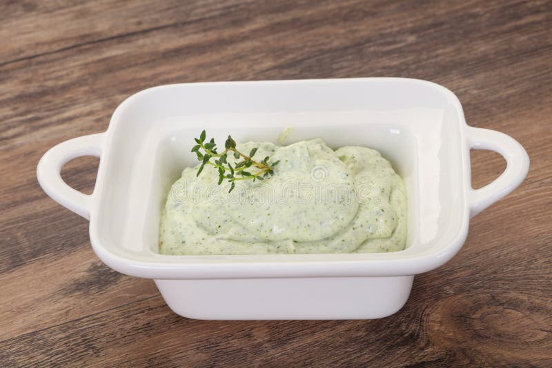 Cottage Cream Snack with Herbs Stock Image - Image of white, bread ...