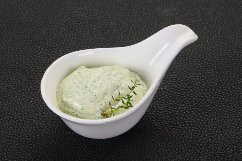 Cottage Cream Snack with Herbs Stock Photo - Image of natural, bread ...