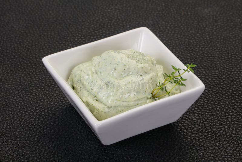 Cottage Cream Snack with Herbs Stock Photo - Image of closeup, curd ...